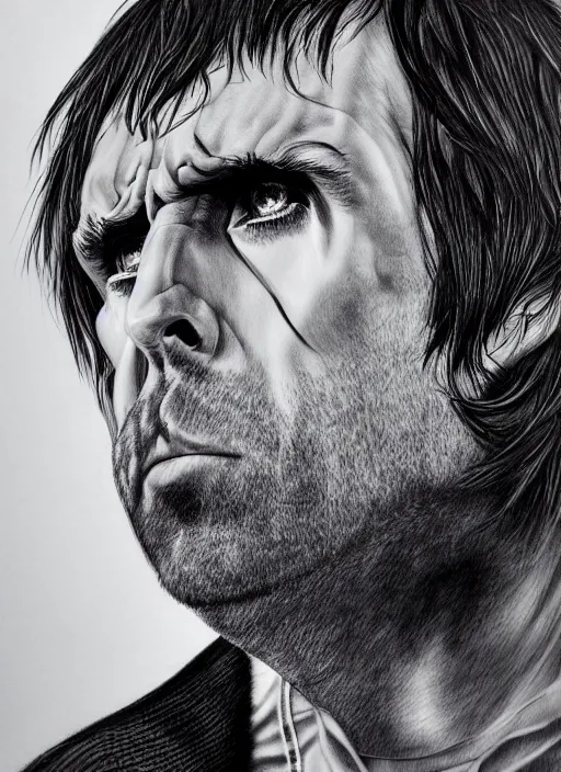 Liam Gallagher by Yoshitaka Amano, by HR Giger, | Stable Diffusion ...