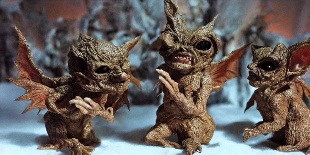 photo of real life gremlins, creepy!!!, scaly!!!, | Stable Diffusion