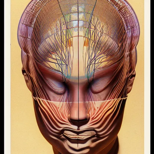 A beautiful print of a human head. The head is seen | Stable Diffusion ...