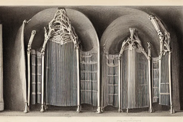 pipe organ made of blood and bones by goya and | Stable Diffusion