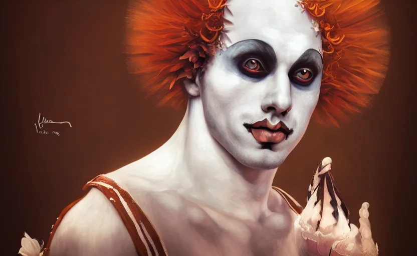 award winning portrait of a attractive male pierrot, | Stable Diffusion ...