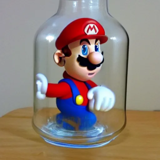 mario trapped in a pill bottle | Stable Diffusion | OpenArt