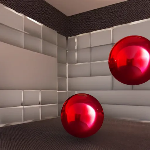 chrome spheres on a red cube by frank lloyd wright | Stable Diffusion | OpenArt