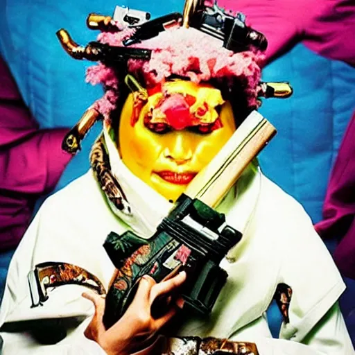 “humanoid sushi holding guns, as photographed by david | Stable ...