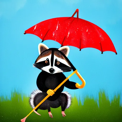 a raccoon dreams of his favorite things in a little | Stable Diffusion