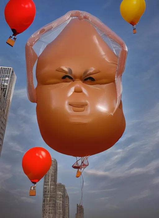 balloon face, face of an inflated man, overinflated, | Stable Diffusion