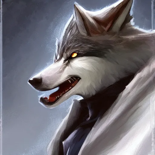 an anthropomorphic wolf, artstation hq, stylized, | Stable Diffusion ...