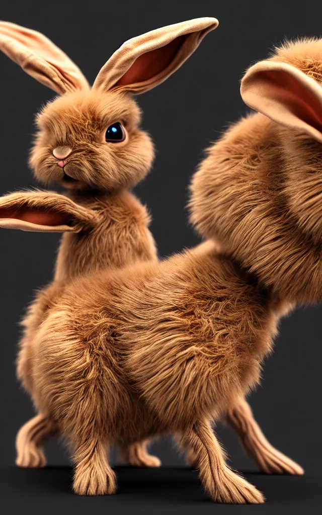 3 d render of alien baby bunny rabbit, unreal engine, | Stable ...