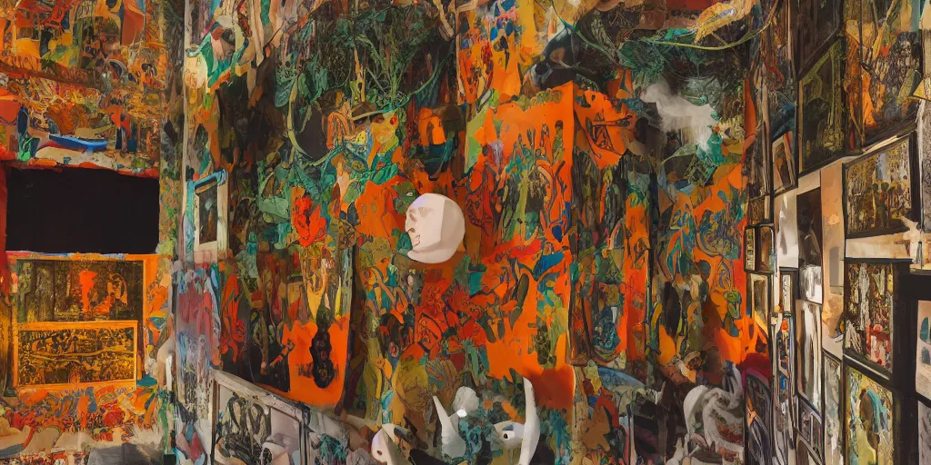 a three color offset photography of an hybrid object | Stable Diffusion