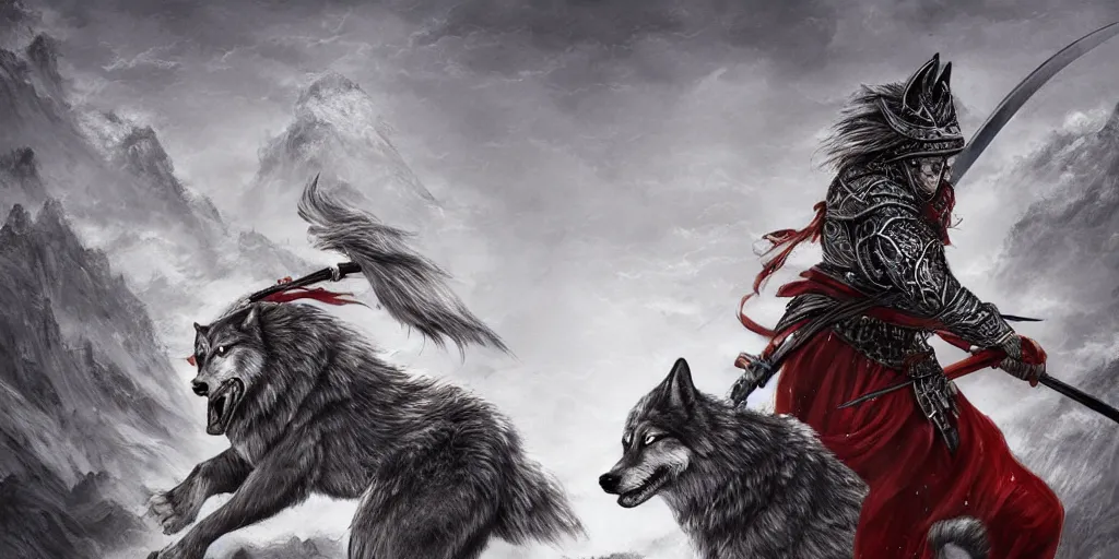 wolf vs swordsman chinese mythology, folklore, | Stable Diffusion | OpenArt