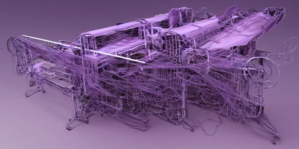 a large futuristic loom machine that weaves threads | Stable Diffusion ...