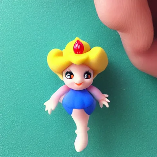 a small silicone toy of princess peach, realistic, | Stable Diffusion