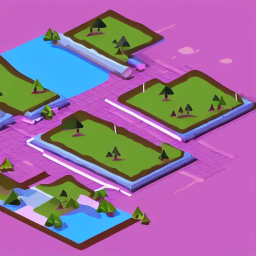 isometric view of an island full of rabbits | Stable Diffusion | OpenArt