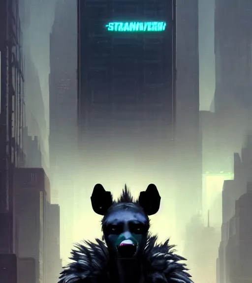 new york city portrait of sleek black tech furry | Stable Diffusion ...