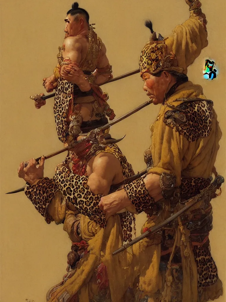 full character of a ancient chinese hunter wearing | Stable Diffusion ...