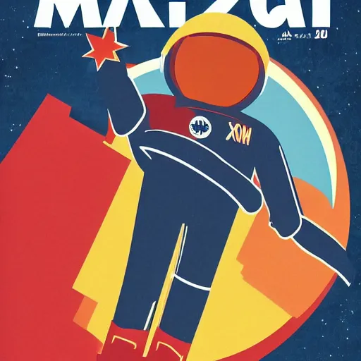 magazine cover of a communist space x, flat 2d, | Stable Diffusion ...