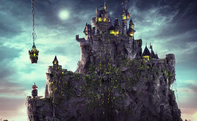 enchanted castle, hyper realistic cinematic view of | Stable Diffusion ...