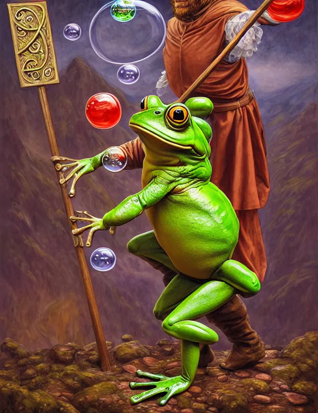 anthropomorphic bipedal frog that is dressed as a | Stable Diffusion ...