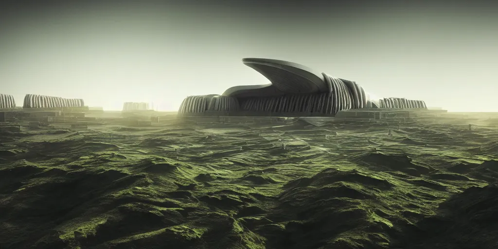 sci - fi concrete brutalist architecture in an alien | Stable Diffusion ...
