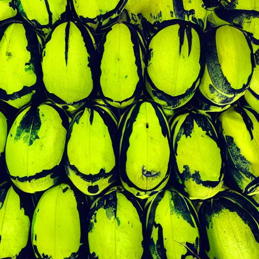 completely neon yellow mellon on a lush juicy medow. 3 | Stable ...
