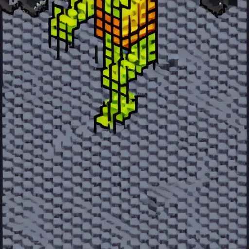 isometric sprite of a zombie, pixel art, Cataclysm DDA | Stable ...