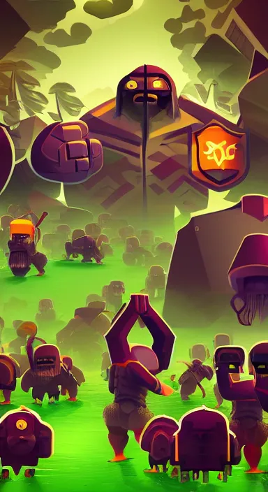 cool laser theme clash of clans style style app | Stable Diffusion ...