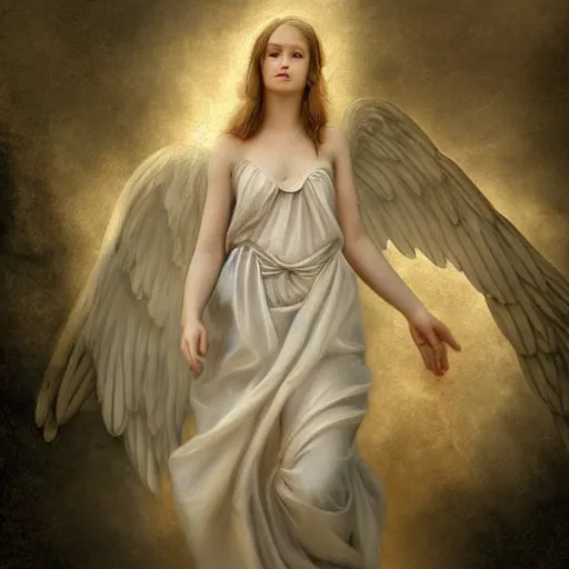 an elegant female angel, realistic painting, classical | Stable Diffusion