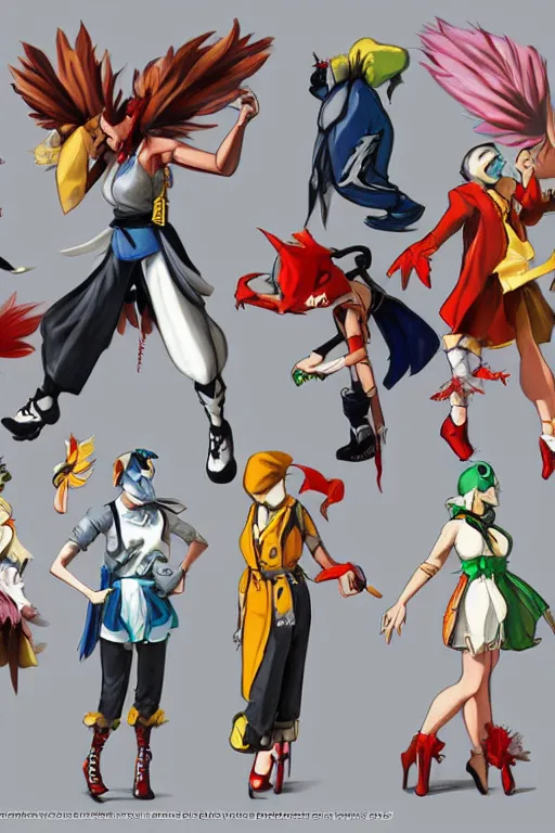 Fashionable Anthropomorphic bird street fighter 6 | Stable Diffusion ...