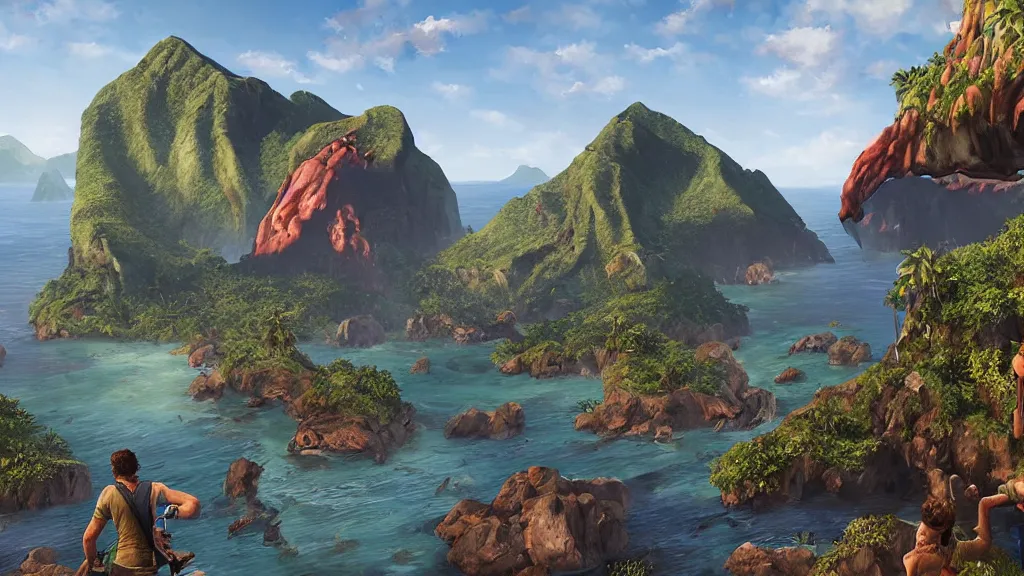 Uncharted 4 island, painting | Stable Diffusion | OpenArt
