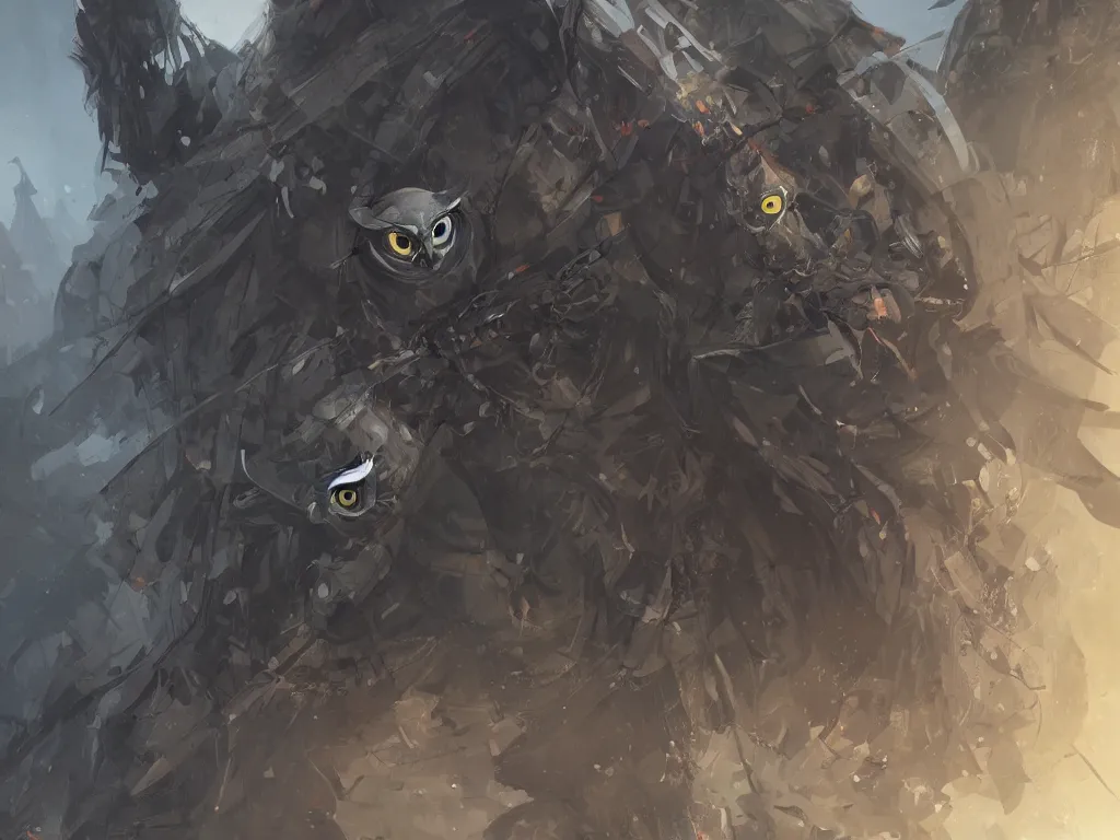 a ninja in an owl suit hiding from the military in the | Stable ...