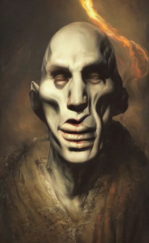 a beautiful painting of voldemort performing an occult | Stable ...