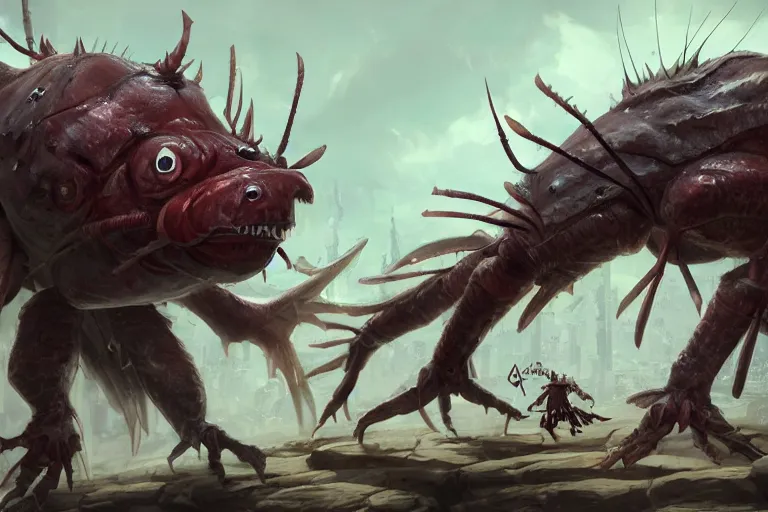 a dnd monstrous cockroach, made by stanley artgerm | Stable Diffusion ...