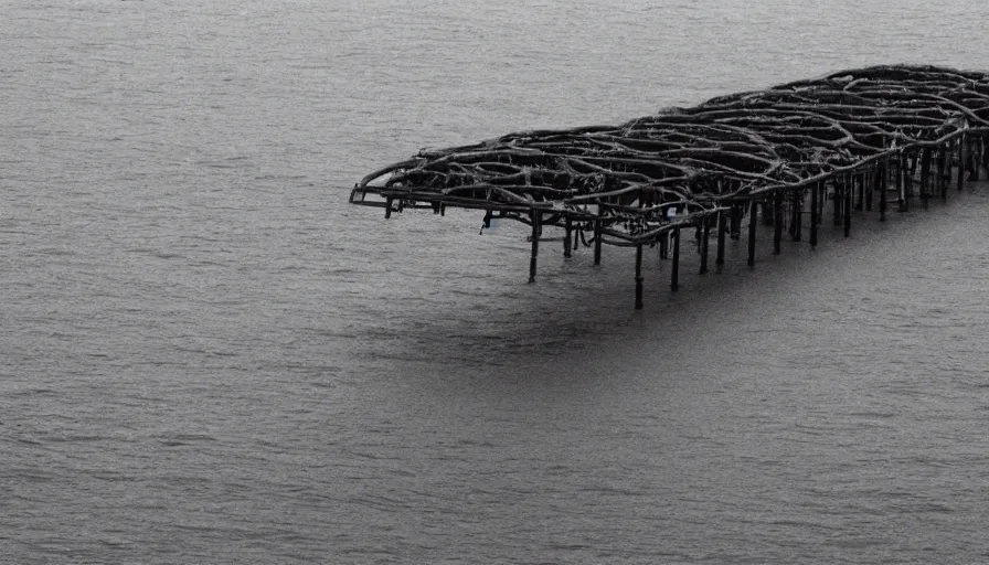 Big budget horror movie, undersea structure seen from | Stable ...