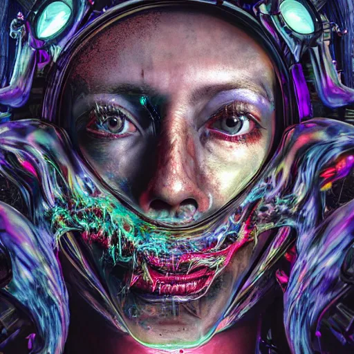full face close up portrait, visions of chaos in a | Stable Diffusion ...