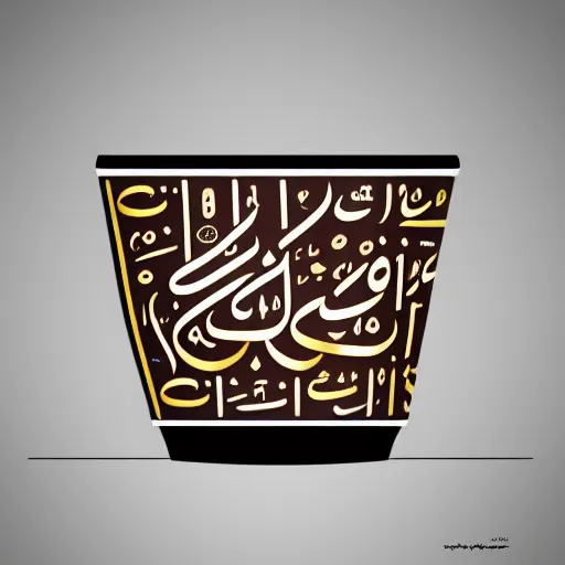 arabic calligraphy coffee cup design, product | Stable Diffusion | OpenArt