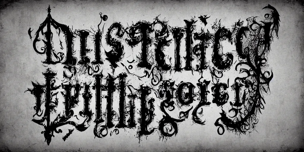 accurate vector font serif gothic horror themed,'a b c | Stable Diffusion
