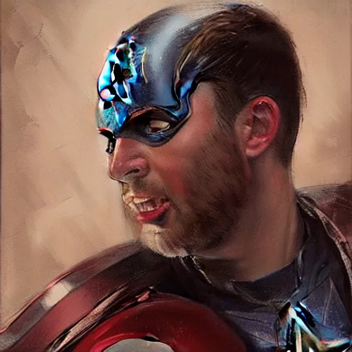 captain america crying art, tears on his face, chris | Stable Diffusion ...