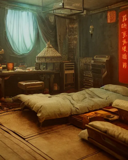 artstation scifi scene of a shabby chinese village | Stable Diffusion ...