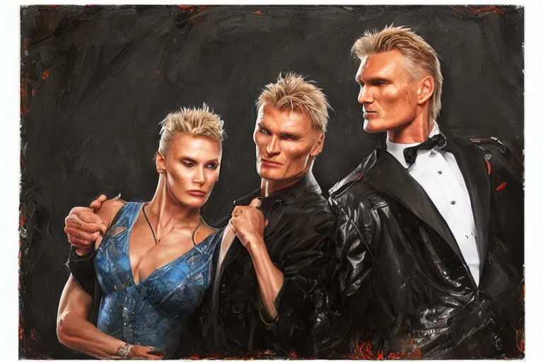 portrait of dolph lundgren and slyvester stalone | Stable Diffusion ...