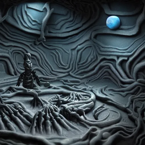 the deep dark space, extremely detailed claymation | Stable Diffusion ...