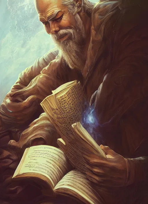 Magic Floating Thespian Mask reading a book, Ivan | Stable Diffusion ...