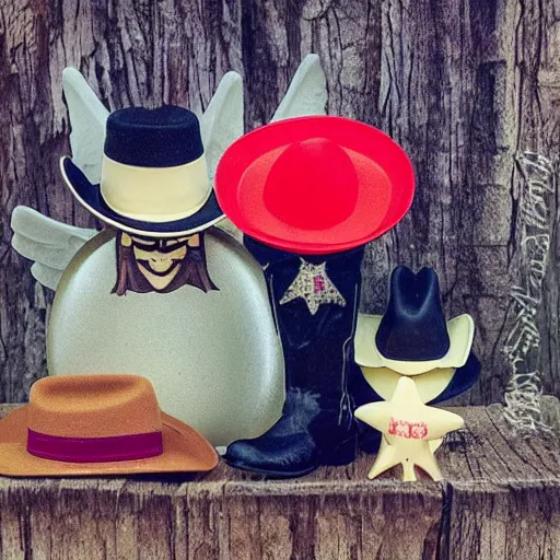 toy, cowboy, angel, retro, big hat, forest | Stable Diffusion | OpenArt