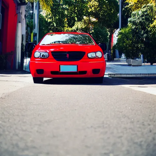front view red car in the street | Stable Diffusion | OpenArt