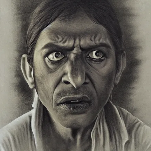 portrait of indian horror film character from tv show | Stable ...