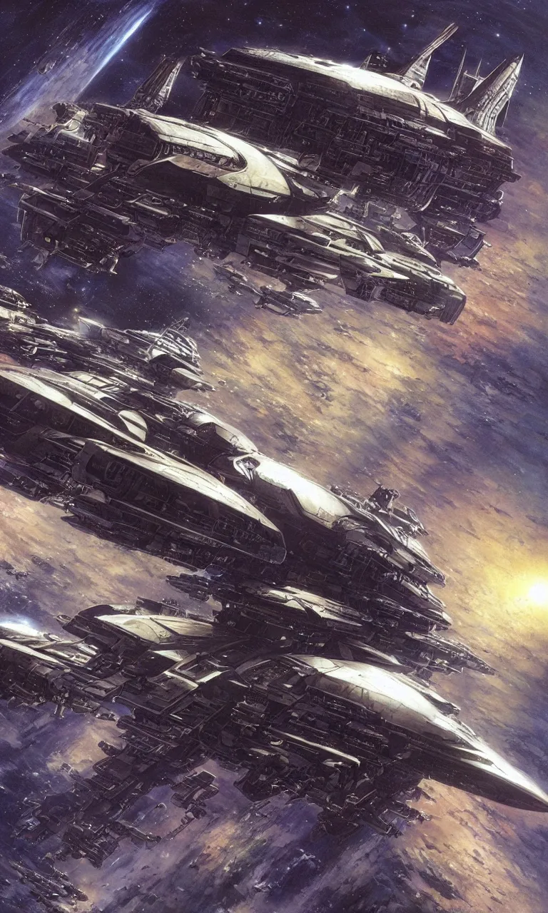 a battlestar galactica 2 0 0 4 spaceship by martin | Stable Diffusion ...