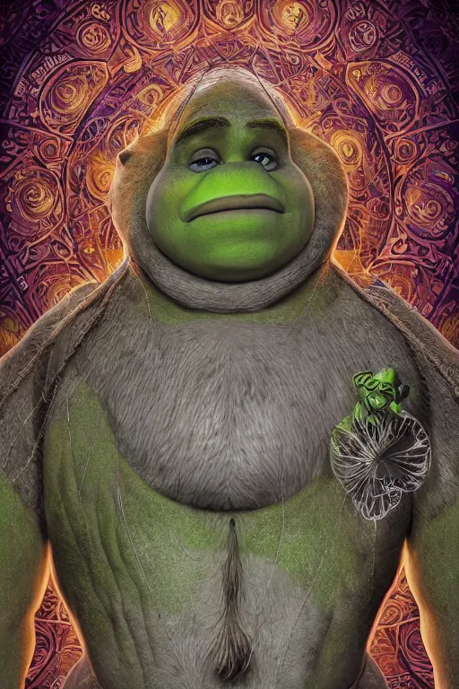 cinematic portrait of Shrek. Centered, uncut, unzoom, | Stable ...