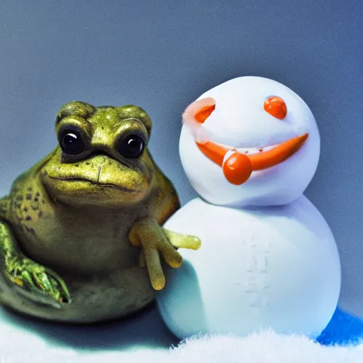 cinematic photo of a taxidermized fat wet toad held by | Stable ...