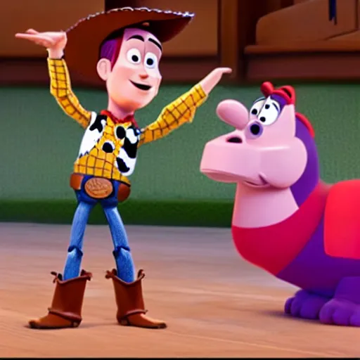 A still of Woody from Toy Story in the film Wreck-It | Stable Diffusion ...