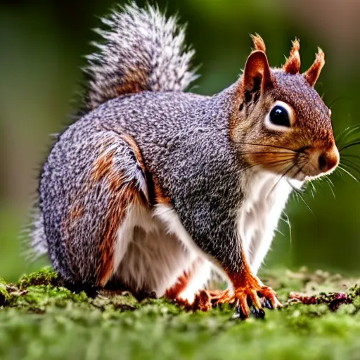 photorealistic picture of a squirrel wearing a crown | Stable Diffusion