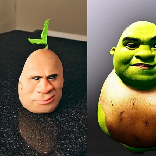 eery resemblance of the rock. a potato as dwayn the | Stable Diffusion ...